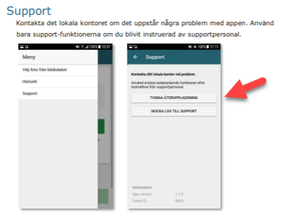 EDP Mobile - Foton laddas ej upp till Admin – VertiGIS Support