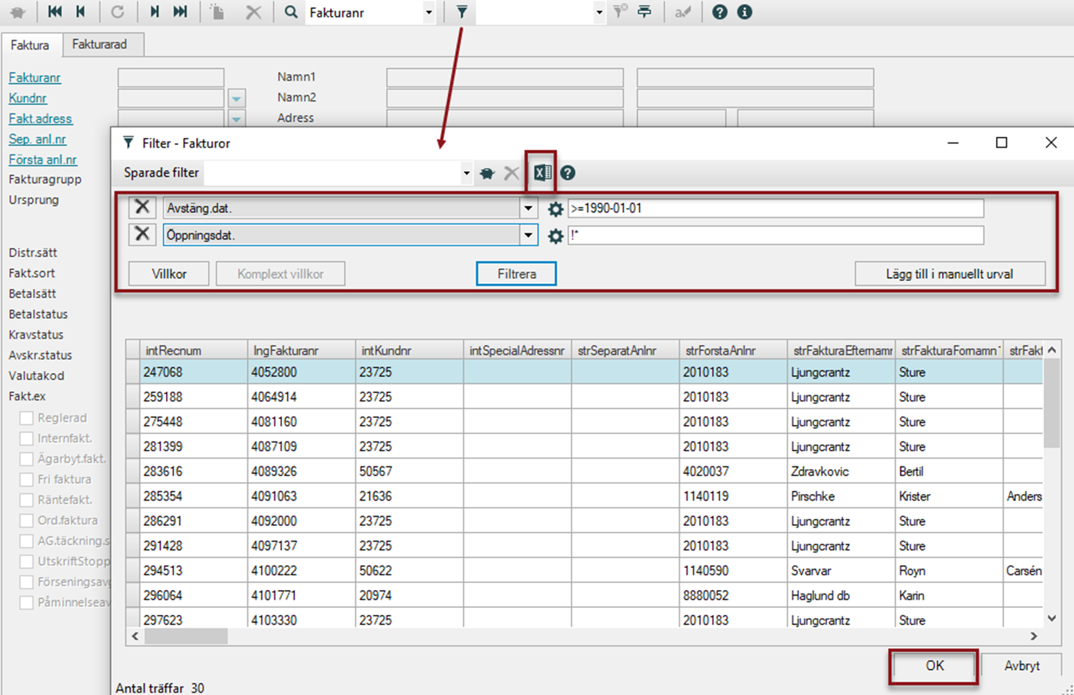 EDP Future - Går det att få ut en lista på fakturor som är uppmärkta ...