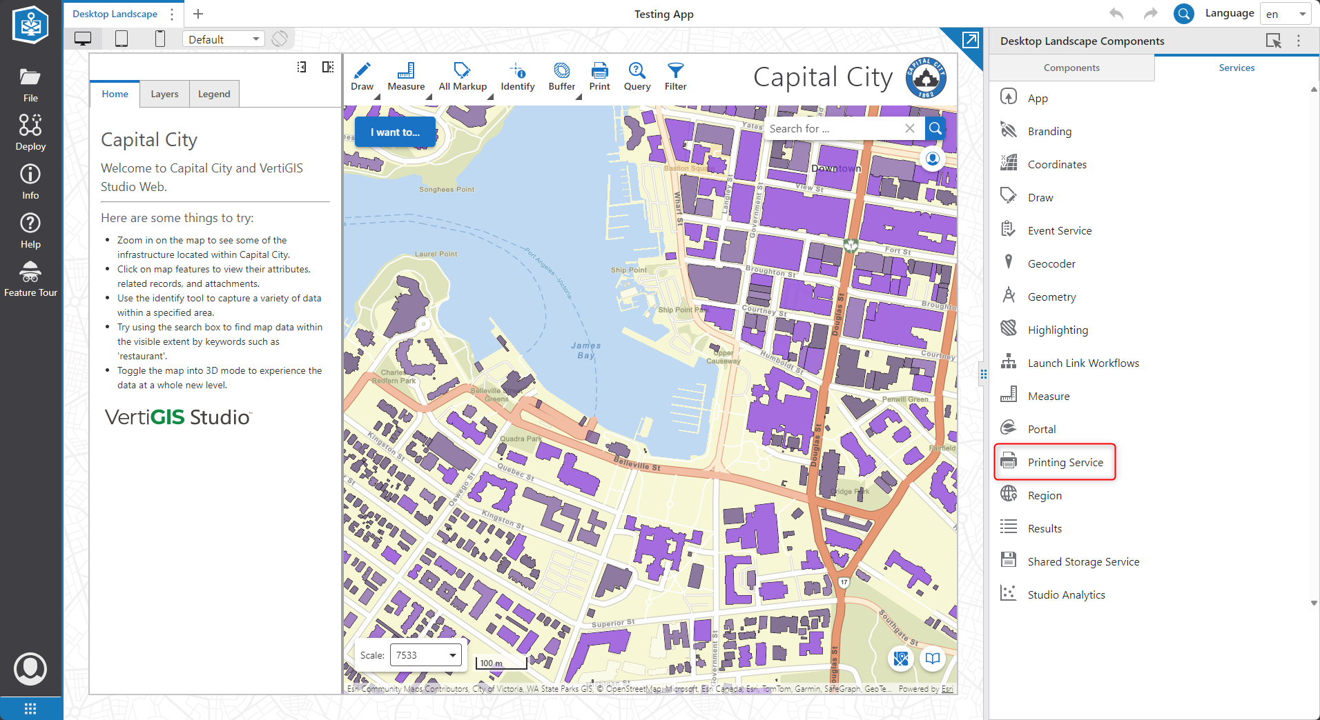 Using the VertiGIS Studio Printing Engine in a Studio Web Application ...