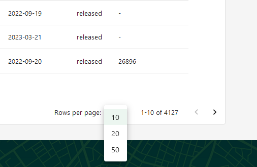 Further functionalities in the list view – VertiGIS Support