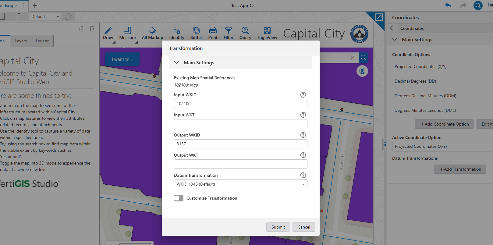 How to display the real-world scale value when printing Web Mercator maps using the VertiGIS ...