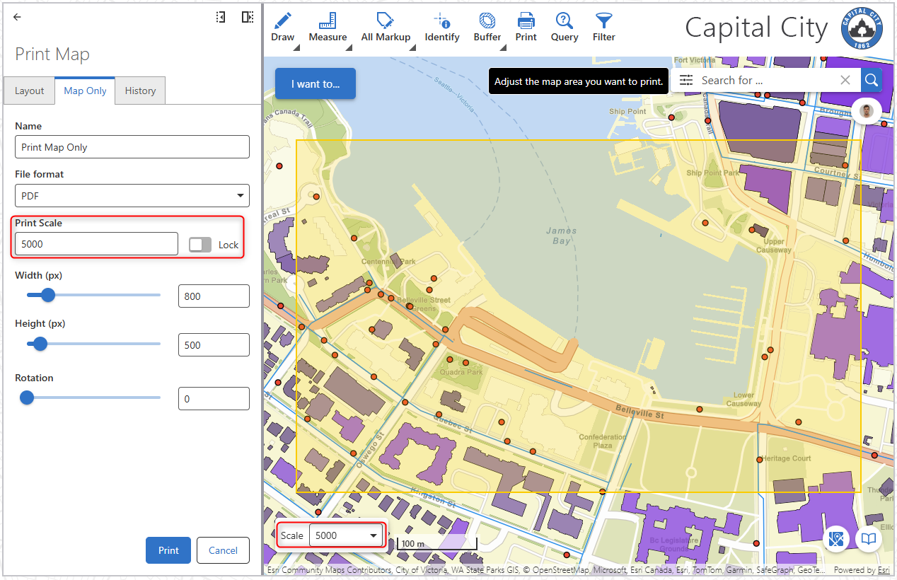 Why does the print scale differ from the map scale in VertiGIS Studio ...