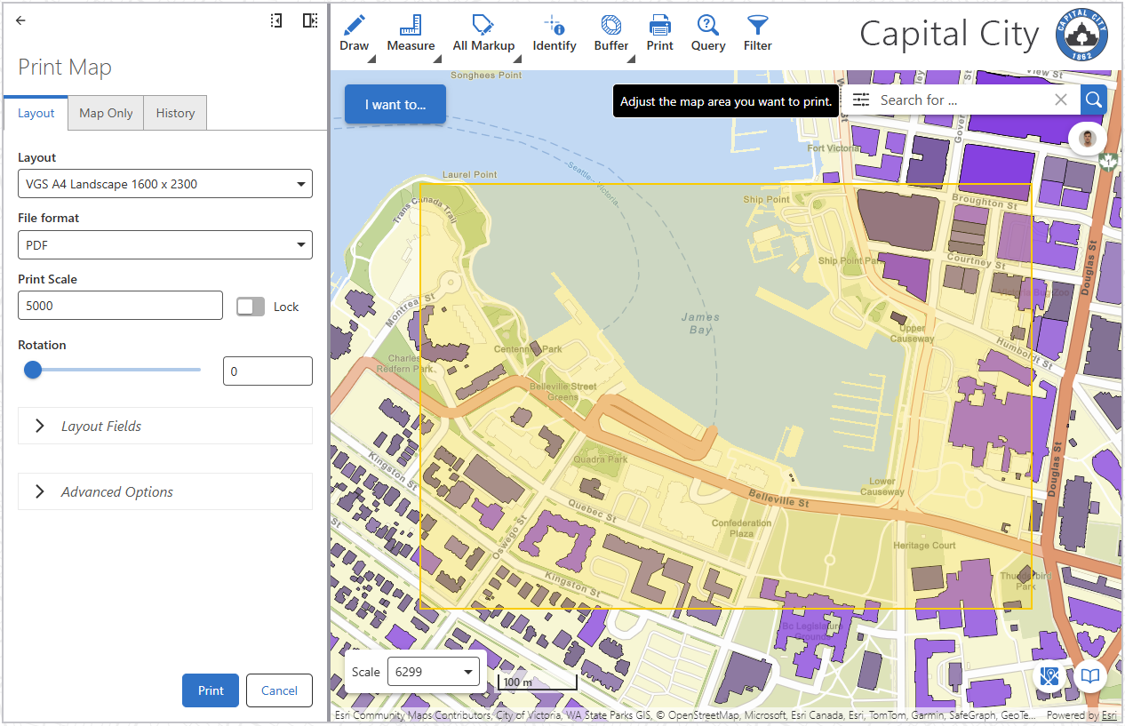 Why does the print scale differ from the map scale in VertiGIS Studio ...